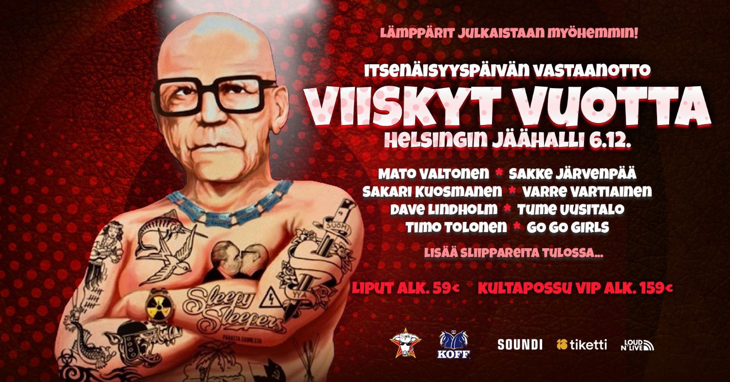 Sleepy Sleepers -yhtyeen 50-vuotisjuhlan itsenäisyyspäivän vastaanotto ...